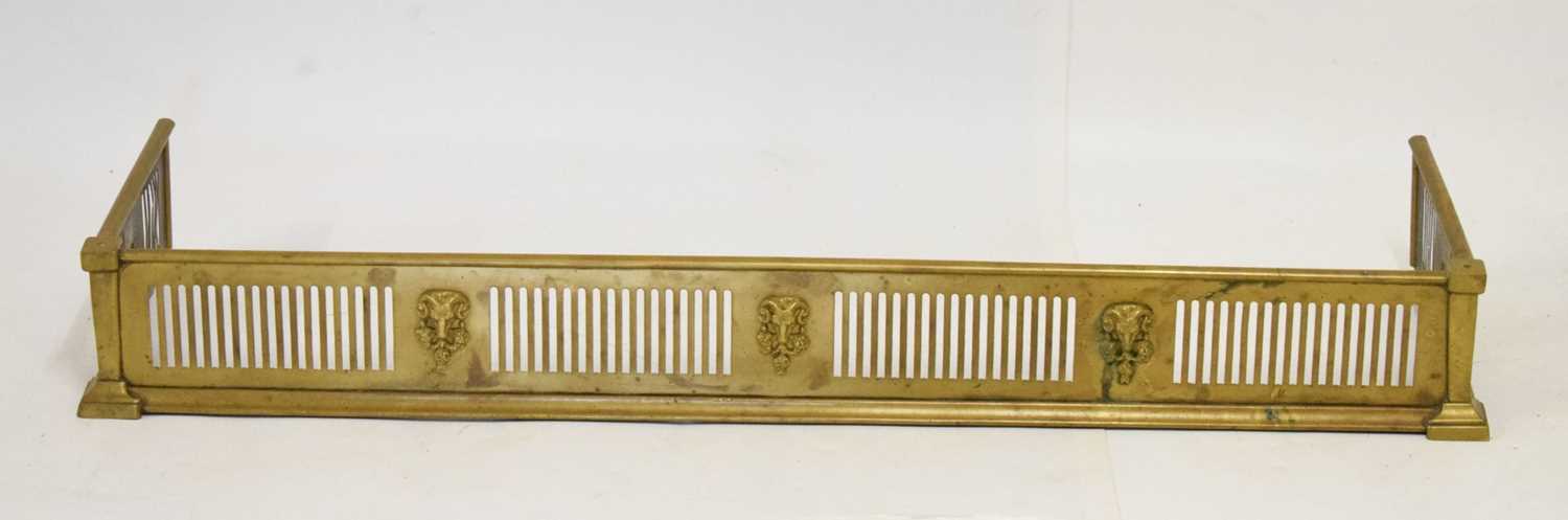 Lot 452 - Rectangular brass fender