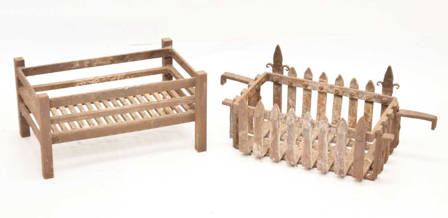 Lot 856 - Two iron fire baskets