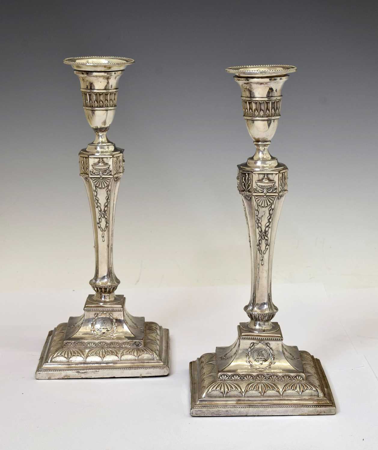 Lot 229 - Pair of Irish silver plate on copper