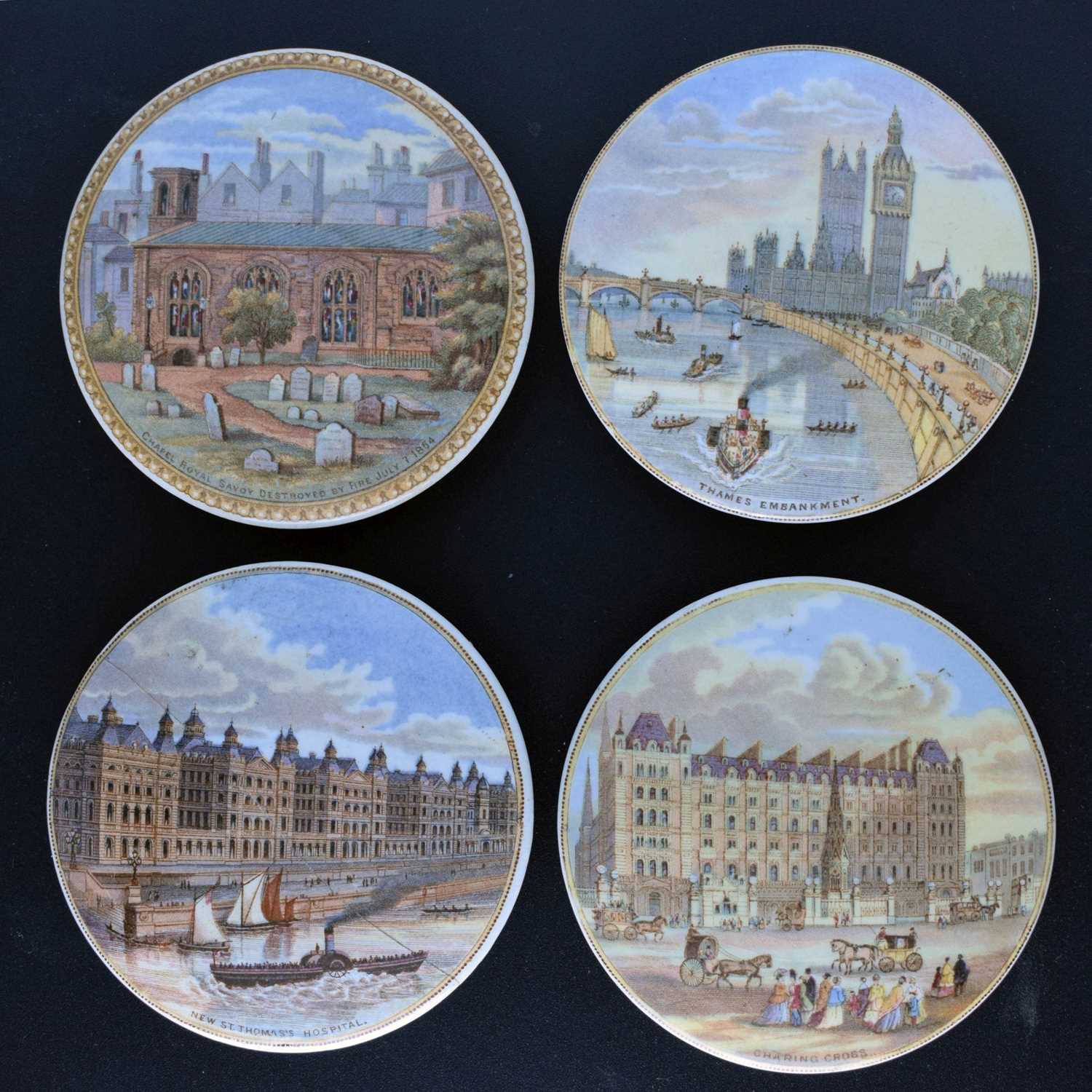 Lot 474 - Four 19th century Pratt ware pot lids New St