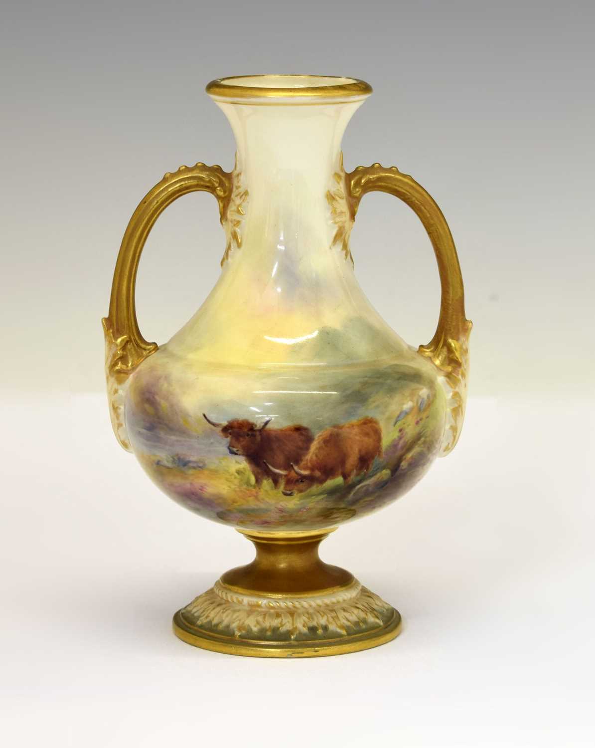 Lot 190 - Harry Stinton for Royal Worcester - Twin