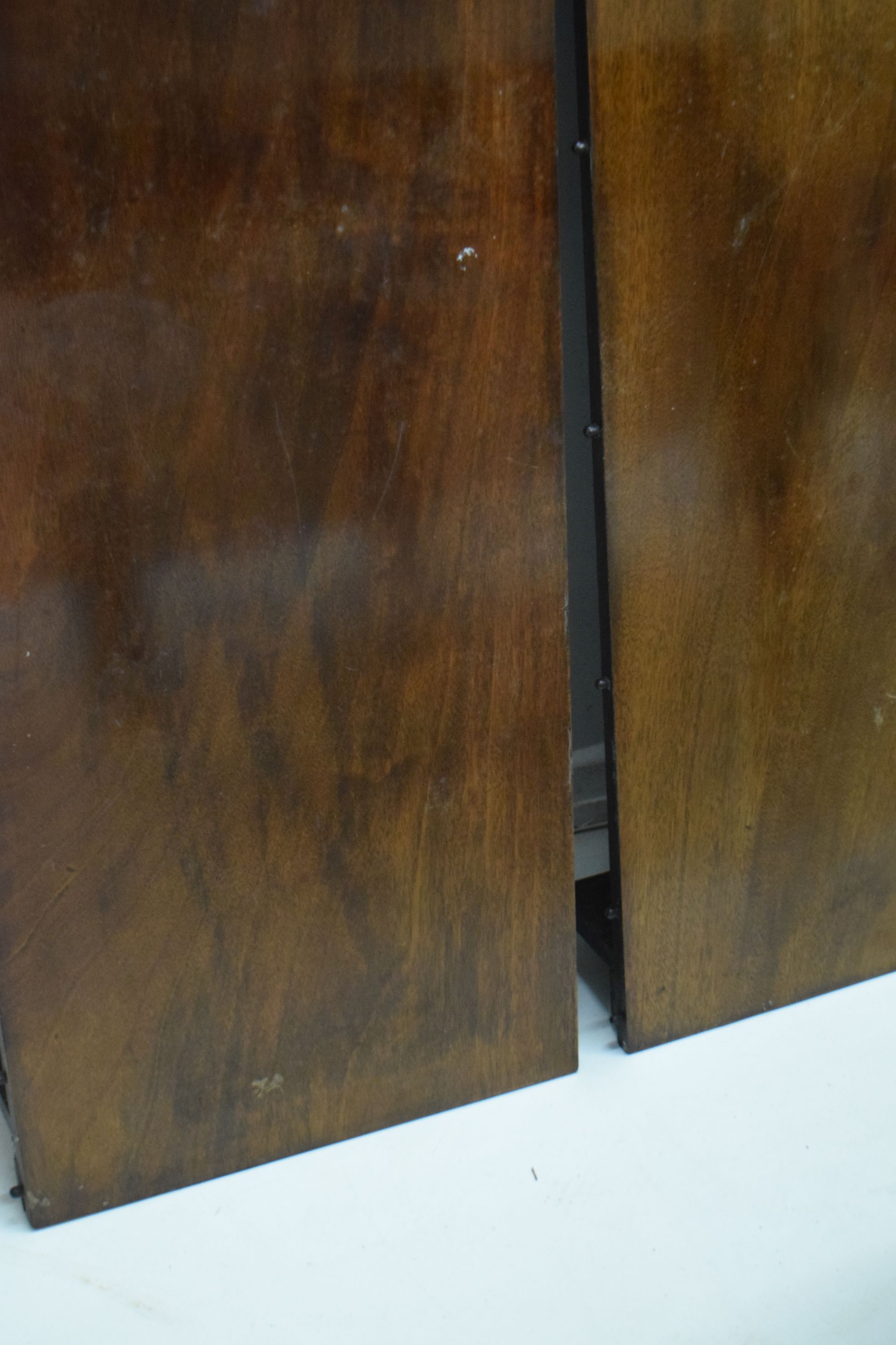 Lot 497 - Edwardian mahogany wind-out extending D-end